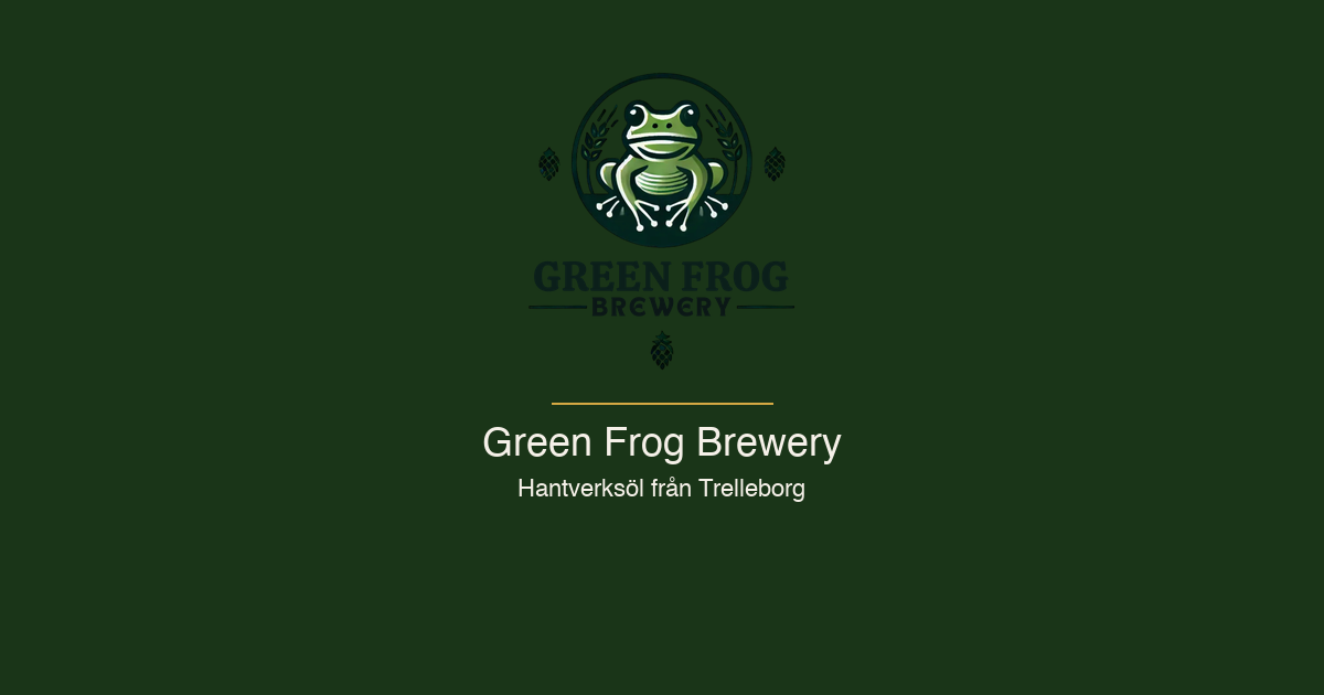 Green Frog Brewery | Hantverksöl från Trelleborg